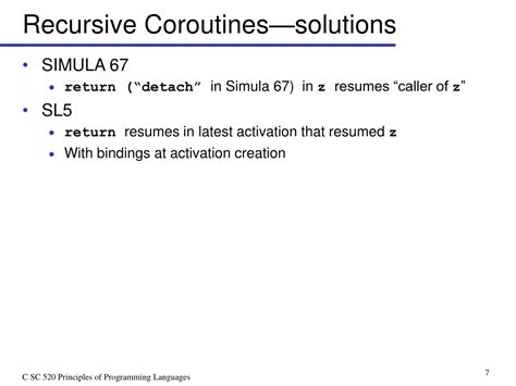 ppt coroutines in programming languages powerpoint presentation free