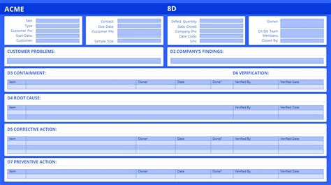 8d Root Cause Analysis Template 8d Root Cause Analysis Template
