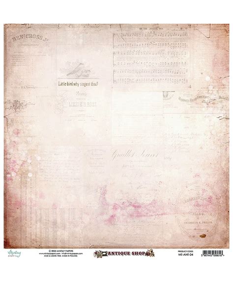 12 X 12 Paper Set Antique Shop