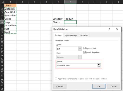 Excel How To Create Dropdown Which Have Dynamic Validation List