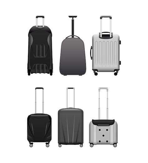 여행 가방 세트 프리미엄 벡터