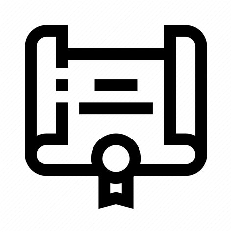 Diploma Scroll Certificate Document Paper Icon Download On Iconfinder