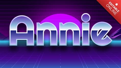 Annie Retro Neon Text Effect Generator