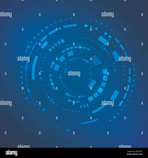 Circle Blue Abstract Technology Background Future Innovation Concept