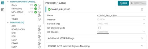 tmds64evm about adc am64x evm icssg0 pru0 fw ti pru cgt sample project