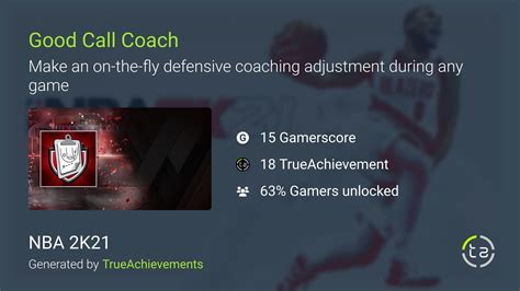 Good Call Coach Achievement In Nba 2k21 Xbox One