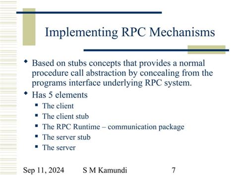 remote procedure calls in computer programming ppt