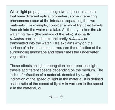 Solved When Light Propagates Through Two Adjacent Materials