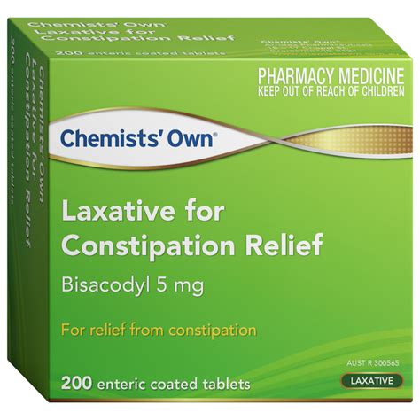Chemists Own Laxative For Constipation Relief 200 Tablets