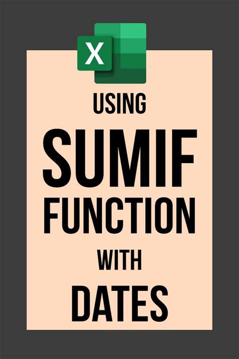 Using Sumif Function With Dates In Excel Artofit