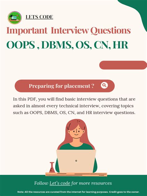 Interview Questions Oops Dbms Os Cn And Hr Pdf
