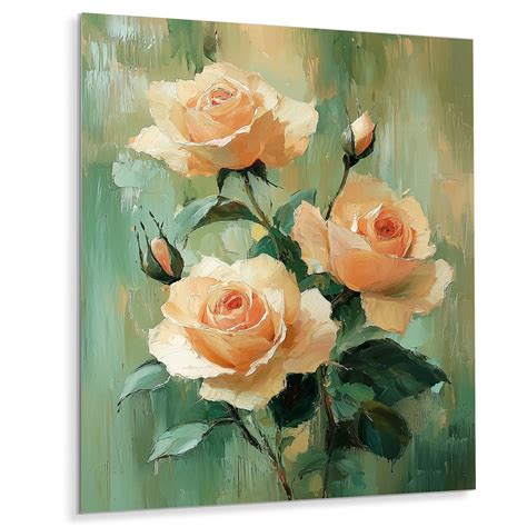 Winston Porter Pink Green Garden Roses Serenity Ii Modern Metal Art