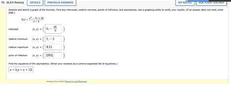 Solved Analyze And Sketch A Graph Of The Function Find Any Chegg