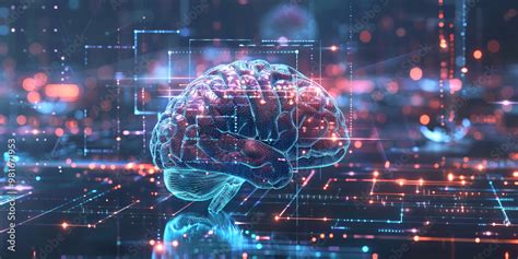 Artificial Intelligence Neural Network Visualization Digital Brain