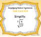Simplifying Radical Expressions Task Cards By Teaching From A Z TpT