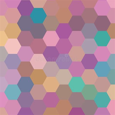 Vector Color Hexagon Pattern Geometric Abstract Background With Simple