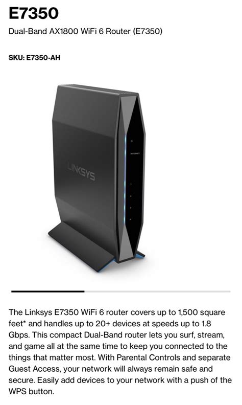 Linksys E7350 Dual Band Wifi 6 Router Computers And Tech Parts And Accessories Networking On