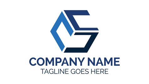 Letters Cs Name Initials Cubic Logo Monogram Template 16460633 Vector Art At Vecteezy