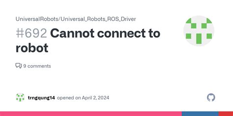 cannot connect to robot · issue 692 · universalrobots universal robots