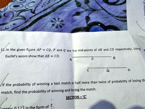 solved in the given figure ap cq p and q are the mid points of ab
