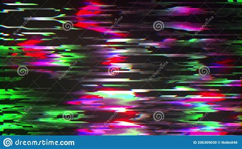 Glitch Pixel Noise On The Screen Computer Generated Bad Signal D Rendering A Digital
