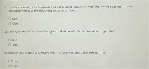 Solved Hostile environment harassment is a type of sexual | Chegg.com