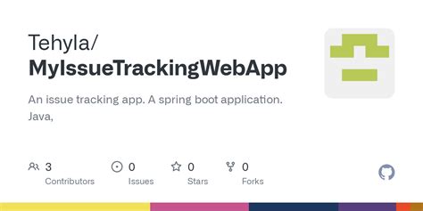 Github Tehylamyissuetrackingwebapp An Issue Tracking App A Spring