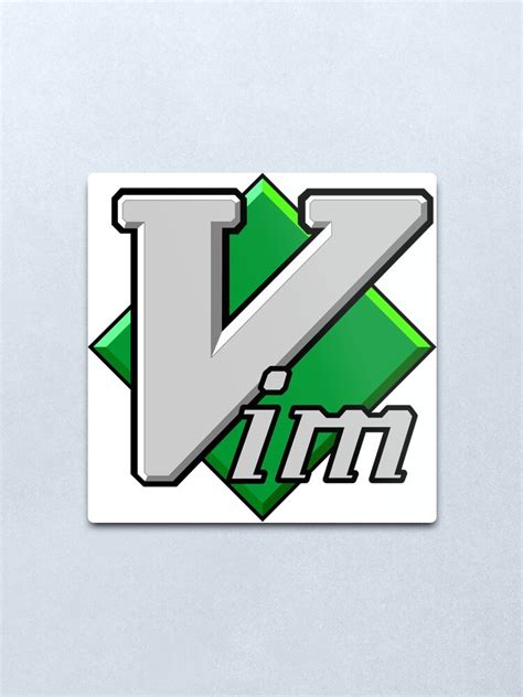 Vim Linux Editor Logo Metal Print For Sale By Developerfriday Redbubble