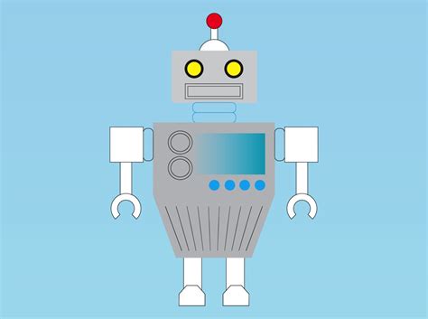 Retro Robot Vector Vector Art Graphics Freevector Com