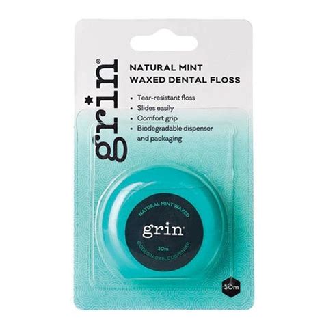 Buy Grin Natural Mint Waxed Dental Floss 30m Online At Chemist Warehouse®