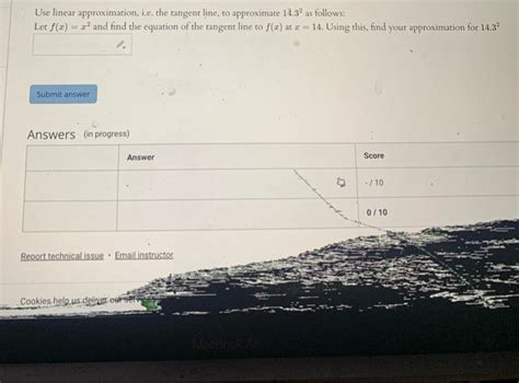 solved use linear approximation i e the tangent line to