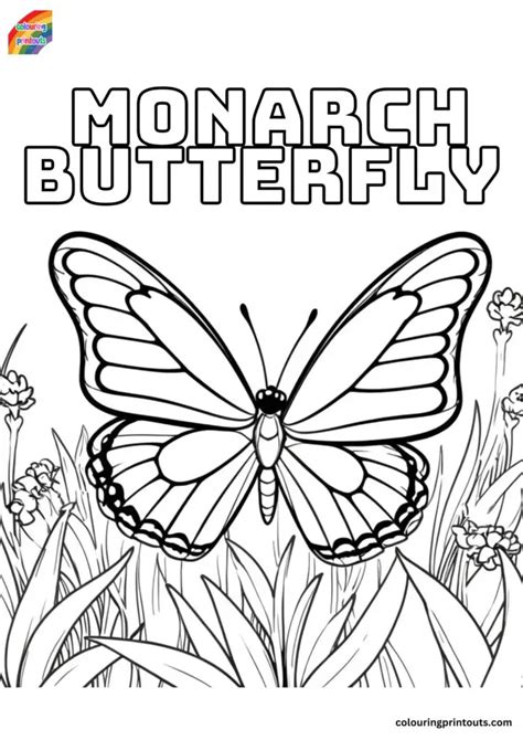 Monarch Butterfly Coloring Pages Printable