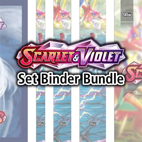 Scarlet And Violet Base Set Front Back Binder Covers 0 5 1 0 1 5 Binder Labels