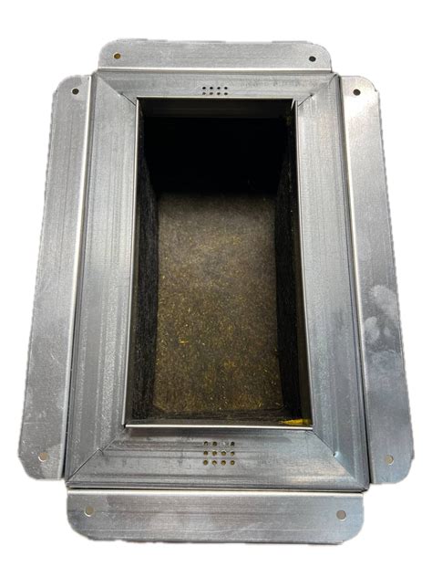Fandl R4 Insulated Galvanized Ceiling Register Box Connects Register