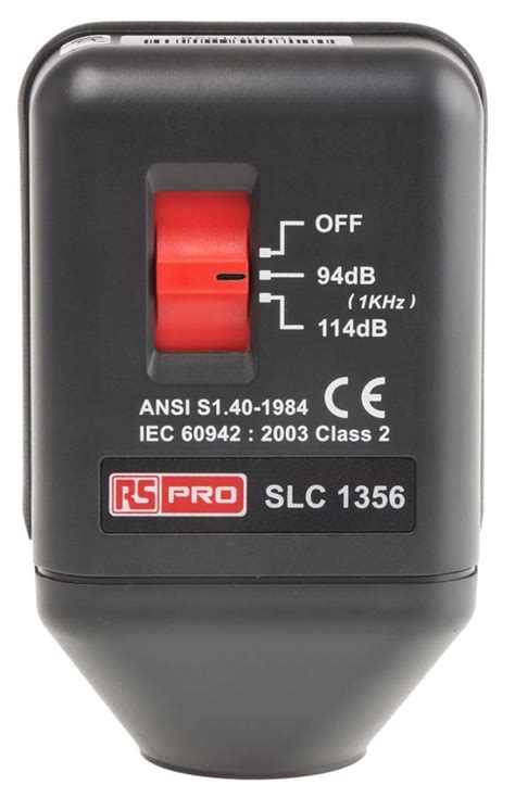 RS PRO RS PRO Sound Level Calibrator DB Accuracy DB DB Output In In