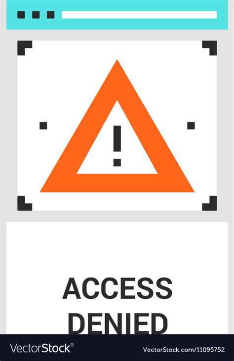 Access Denied Icon Royalty Free Vector Image Vectorstock