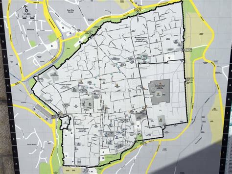 Map Of The Old City Of Jerusalem With All Districts And Quarters