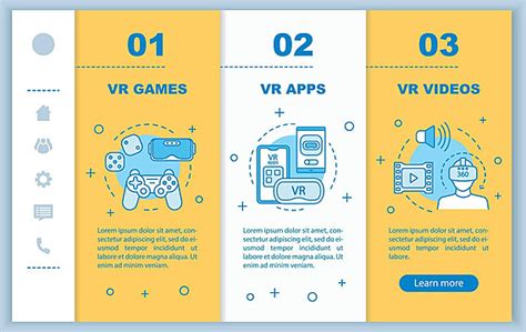 Vr Game Smartphone Interface Vector Template Game Layout Profile Vector Game Layout Profile