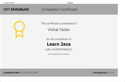 Vishal Yadav On Linkedin Ibm Learnjava Javaprogramming Certification Professionaldevelopment