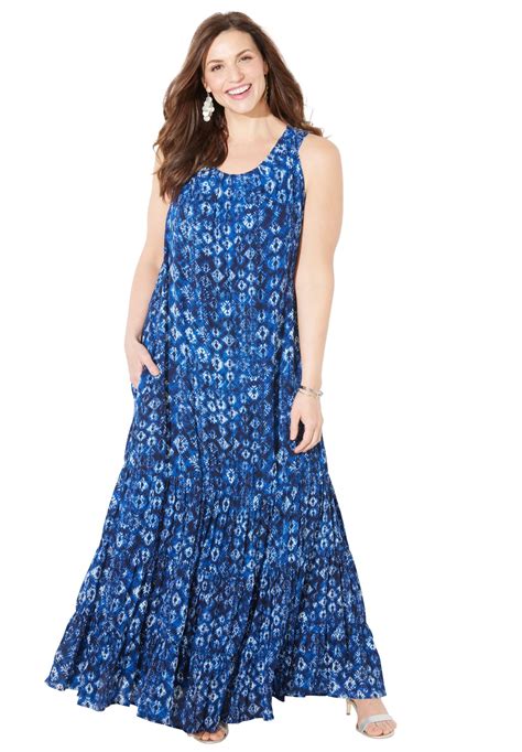 Catherines Womens Plus Size Halter Maxi Dress