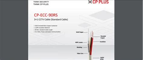 CP PLUS CCTV CABLE WIRE CP ECC 90RS 3 1 CCTV 90 MTR Standard Cable At Rs 1250 Roll CCTV
