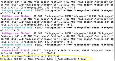 can a rails response contain a measurement of its own slowness r rails