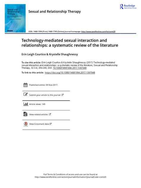 2017 Technology Mediated Sexual Interaction Pdf Text Messaging Adolescence 2017 Technology Mediated Sexual Interaction Pdf Text Messaging Adolescence