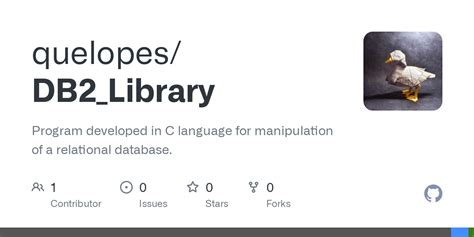 github quelopes db2 library program developed in c language for