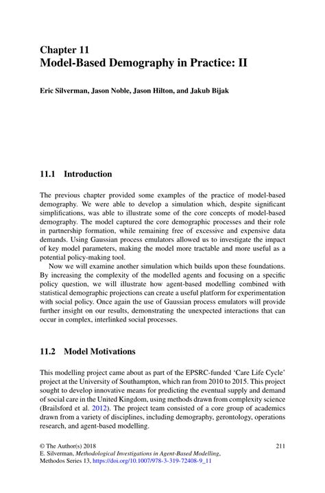 Pdf Model Based Demography In Practice Ii