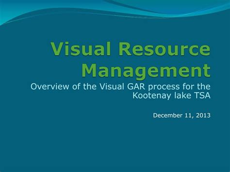 Ppt Visual Resource Management Powerpoint Presentation Free Download