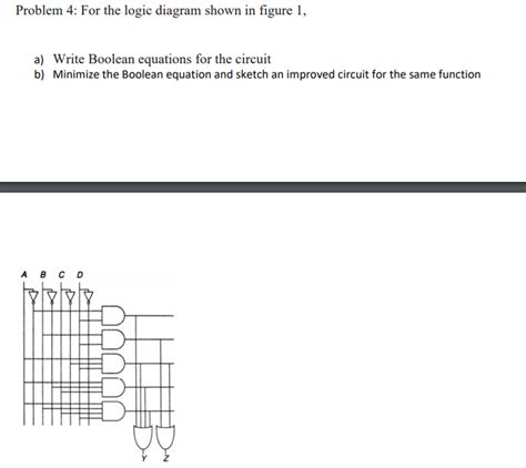 Solved Problem 4 For The Logic Diagram Shown In Figure 1