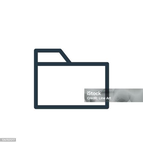 Ui 개념에서 폴더 아이콘 벡터입니다 폴더 편집 가능한 스트로크의 얇은 선 그림입니다 웹 및 모바일 앱 로고 인쇄 미디어에 사용할 선형 기호를 폴더 0명에 대한 스톡 벡터