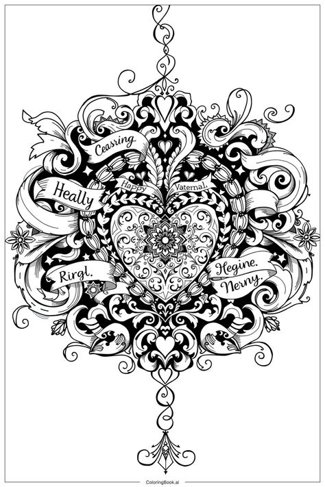 Heart 색칠공부 45장 무료 Pdf・png 출력