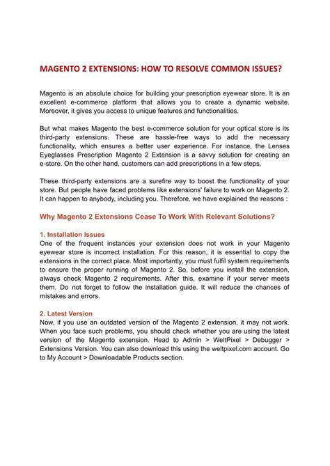 PPT Magento Extensions How To Resolve Common Issues PowerPoint Presentation ID